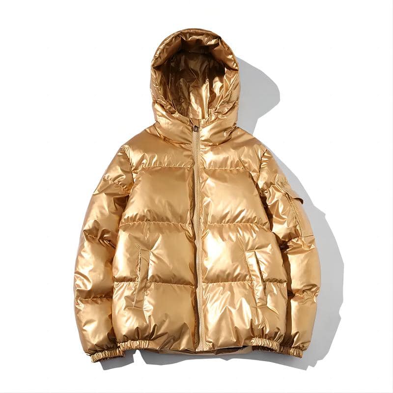 Polyester Puffer Jackets Wholesale Shiny Custom