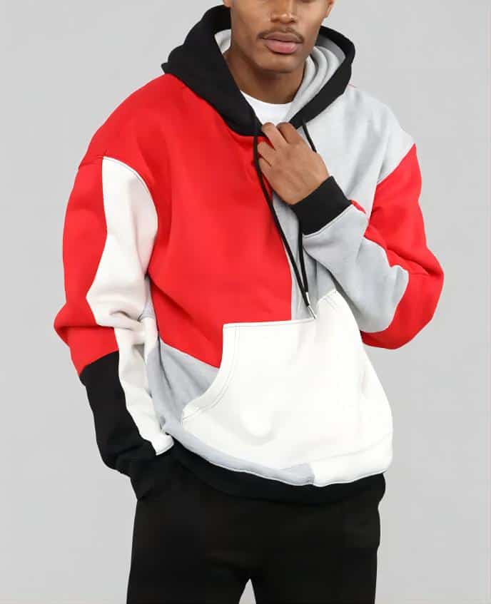 Patchwork Color Block Hoodies Wholesale Custom